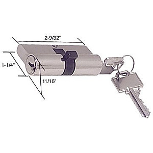 Screen and Storm Door Double Key Cylinder with Kwikset-Weiser Keyway