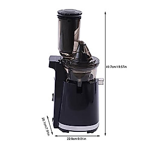 awolsrgiop Juicer Machine, 250W Masticating Juicer Cold Press Slow Juicer Extractor for Home Juicer Machines for Nutrient Fruits Quiet Kitchen Double Slots Stainless Steel High Juice Yield Low Noise