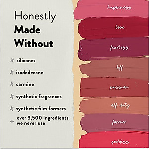 Honest Beauty Hydrating Liquid Lipstick with Hyaluronic Acid + Avocado Oil | EWG Verified, Vegan + Cruelty Free | Love, .12 fl oz