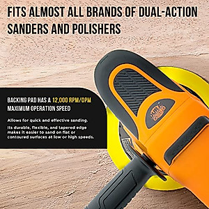 TCP Global 6" DA Polisher & Sander Pad - Hook & Loop Face - Random Orbital Backing Plate