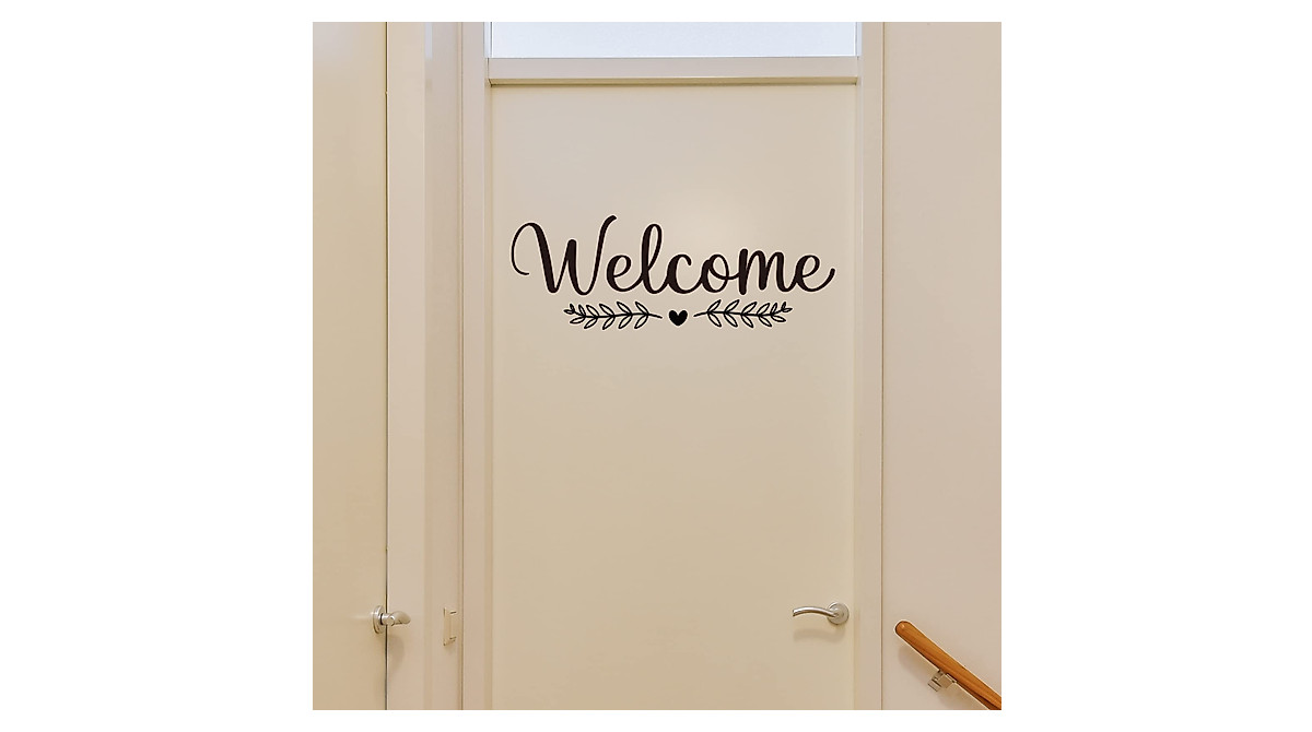 Vancetyno Welcome Vinyl Door Decal - Easy DIY Home Decor
