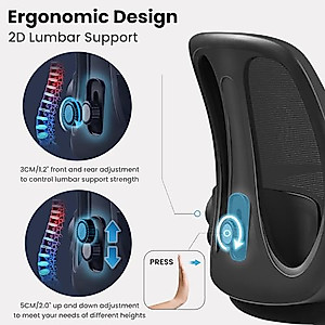 Razzor Drafting Chair Tall Ergonomic Office Chair Standing Desk Stool Chair with Adjustable Lumbar Support and Footrest Ring Executive Computer Chair