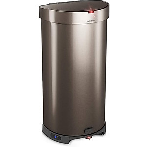 EyeVac+ 2in1 Touchless Trash Can & Vacuum – 13 Gallon Stainless Steel Automatic Motion Sensor Trash Bin – Powerful Suction & Touch Free Vacuum – Ideal for Kitchen