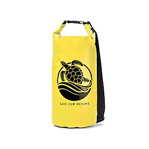 GILI Waterproof Dry Bag, Roll Top Compression Sack Keeps Gear for Paddle Boarding, Kayaking, Beach, Boating and Hiking | 15 Liters Made with heavy-duty, vinyl-coated fabric (Yellow, 15L)