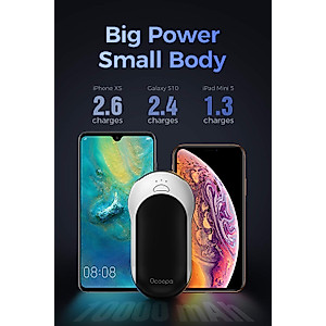 OCOOPA Quick Charge Hand Warmers Rechargeable, 10000 mAh Electric Hand Warmer Power Bank PD, 15hrs Lasting Heat, 3 Levels, Perfect Outdoor Heater for Camping, Hunting, Golf Gifts