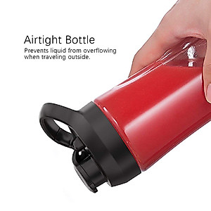 Grifucher Smoothies Blender Personal Size Blender for Shakes and Smoothies 300 Watts with 2 Pieces 20 oz BPA Free Portable Travel Sports Bottles (2 Cups)