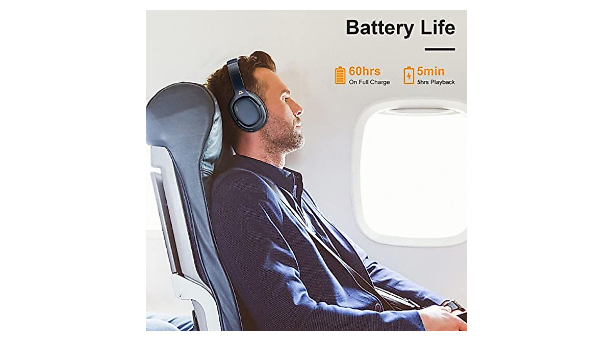 Ankbit E700 Wireless Noise Cancelling Headphones - Hi-Res Audio