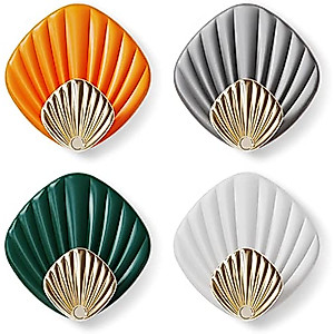 4pcs Decorative Hanging Hooks Seashell Wall Hooks Coat Key Towel Hooks Wall Hangers Beach Nautical Home Decoration Ornaments