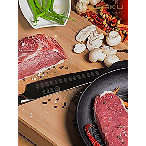 KESSAKU 4 Knife Set - Dynasty Series - Forged ThyssenKrupp German High Carbon Steel - 8-Inch Chef, 7-Inch Santoku, 5-Inch Utility, 3.5-Inch Paring