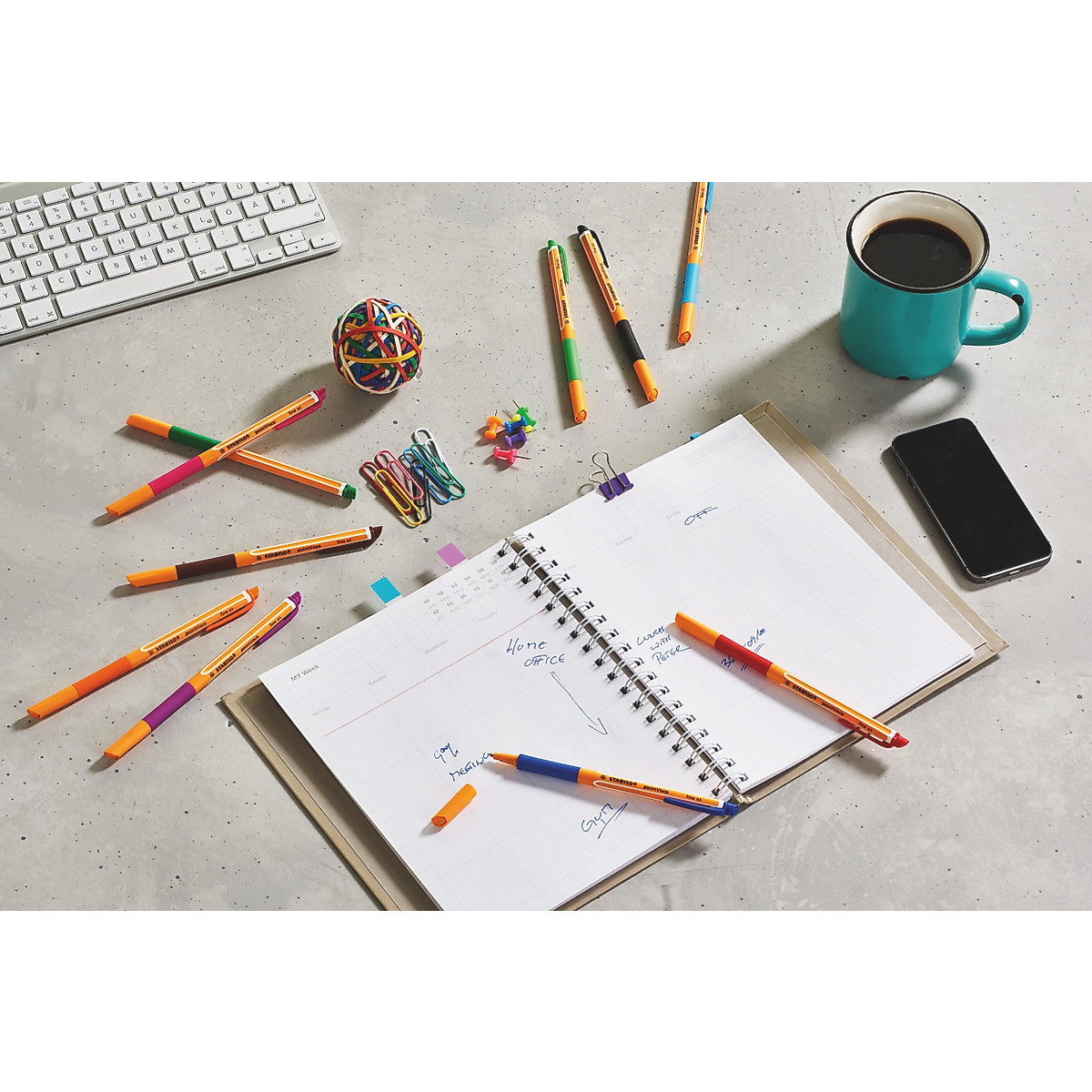 STABILO Point Visco Wallet of 4, Multicolor, 000 (1099/4)