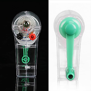 Tiiyee Generator, 6.3V 0.2A Hand Crank Driven Electricity Generator Mechanical Emergency Power Supply Generators Science Education Kits for Classroom Physics Teaching Demonstrations