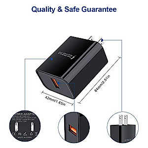 Android Phone USB C Type C Fast Charger for Motorola G9 G8 G7 Power/Edge 5G UW/Edge/G Play/G Power/G Stylus 2022 2021/One 5G UW ace/G Pure/X4 Z Z2 Z3 Z4, Fast Wall Plug Cube with C Type Charging Cable