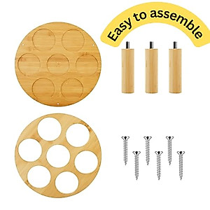 Moonkasa Coffee Syrup Organizer, 7 Bottles Capacity Syrup Bottle Holder Stand, Ideal for Countertop, Coffee Bar Organization or as a Wine Holder