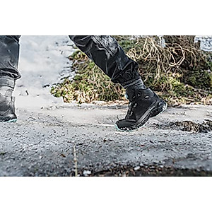 Icebug Womens Stavre BUGrip GTX Hiking Boot with Carbide Studded Traction Sole, Black/Jade Mist, 9.5