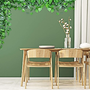 UIFCB 14 Pack 105 Ft Fake Vines, Artificial Ivy Vines with Extra Larger Leaves, Foliage Flowers Hanging for Aesthetic Room Decor and Home Kitchen Garden Office Wedding Wall Decor.