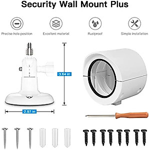 Wall Mount + Weatherproof Case for YI Home Camera - by Koroao - Indoor/Outdoor Security Bracket More Stable and Flexible (1-Pack, White)