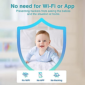 JouSecu Baby Monitor with 2 Cameras, Video Baby Monitor, 4.3" LCD Split Screen,2-Way Audio, Crying Detection, Night Vision, Temperature Detection