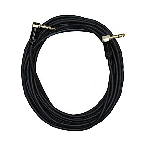 Audio 2000s E25125 1/4" TRS Right Angle to 1/4" TRS Right Angle 25 Feet Cable