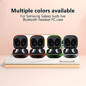 Compatible for Galaxy Buds Pro/Buds Live/Buds 2 Pro Case Clear, TPU Cover Transparent Protective CoverShockproof [Front LED Visible] for Galaxy Buds Pro/Buds Live/Buds 2 Pro Universal Case (Orange)