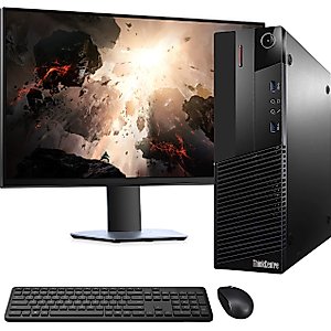 Lenovo ThinkCentre M93P SFF Computer Desktop PC, Intel Core i5 3.2GHz Processor, 8GB Ram, 128GB M.2 SSD, 500GB HDD, Wireless Keyboard & Mouse, WiFi | Bluetooth, New 19" Monitor, Win 10 Pro (Renewed)