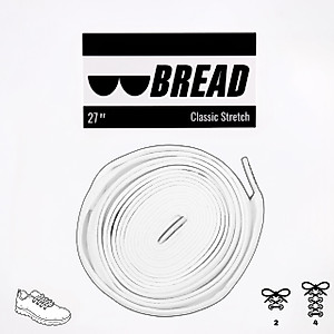 Bread Elastic Shoelaces Cloud White, 36"