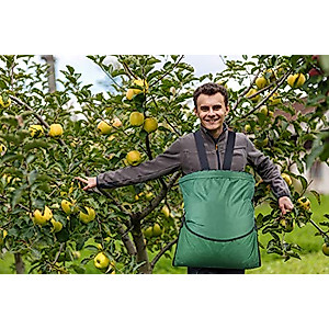 HANZIUP Large Fruit Picking Bag, Adjustable Harvest Garden Apron Storage Pouch for Harvesting Vegetables Big Fruits Apple Mango Pear Peach Mango Kiwi Lemon Cherry