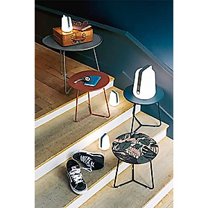 Fermob - Cocotte Occasional Table - Modern Steel Side Table for Playful Living Spaces - Lightweight & Moveable - H 13.5in - Acapulco Blue