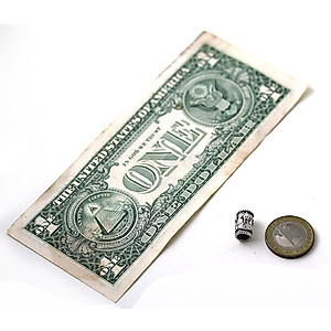 LynnAround 925 Sterling Silver Norse Thors Hammer Beard Beads Rings, Dreadlock Nordic Viking Pirate Hair, Pagan Jewelry