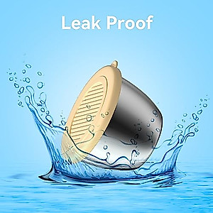 YBOBK HOME 6 Pack Salad Dressing Container To Go, 2.5oz Small Condiment Containers With Silicone Leakproof Lids, Reusable 18/8 Stainless Steel Sauce Container For Bento Lunch Box, Picnic and Travel