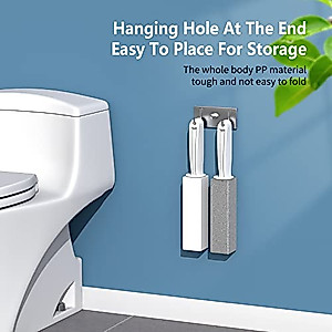 Laiyeoy Toilet Bowl Cleaner Pumice Stone -Hard Water Stain Remover with Ergonomic Handle, Powerfully Removes Toilet Bowl Rings，Rust &Lime，Ideal for Toilet Brush/BBQ Grills/Sink/Pool/Bathroom【2Pack】