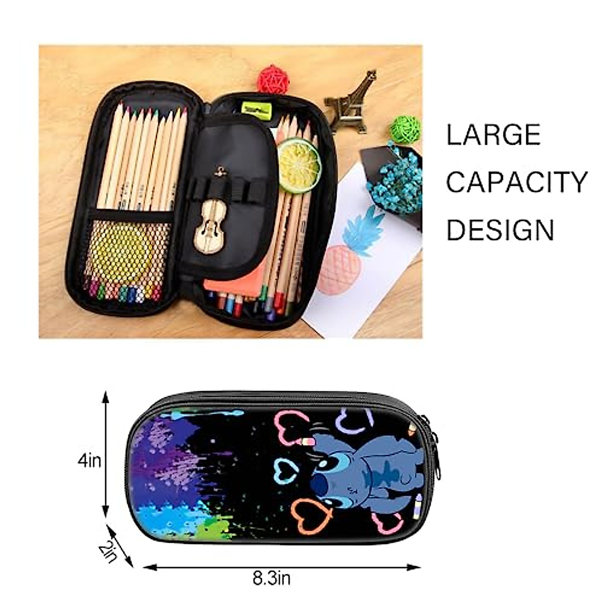 zuewtbk Kawaii Kids Backpack Set Casual School Backpack with Pencil Case Back School Supplies for Students Boys Girls