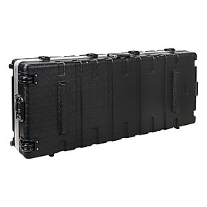 Sound Town Lightweight 61-Note Keyboard Case, ATA Flight Case with TSA Approved Locking Latches, Customizable Interior, Recessed Wheels (STKBC-61)