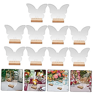 Wedding Decor 20 Sets Butterfly Seat Card Acrylic Table Three-Dimensional Transparent Mirror Wall Decor