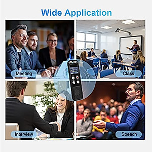 48GB Digital Voice Recorder: Voice Activated Recorder with Playback, Audio Recording Device for Lectures Meetings, Dictaphone Sound Tape Recorder with Password | USB