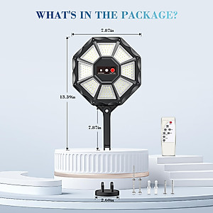 OKPRO Solar Street Lights Outdoor - 1000W Solar Parking Lot Lights, 7000K LED Solar Lights, Dusk to Dawn, Motion Sensor,IP66 Waterproof, Commercial Grade