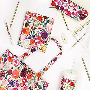 Kate Spade New York Pink Canvas Tote Bag with Interior Pocket, Floral