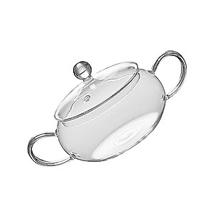 Nonstick Saucepan 1pc Instant Noodle Bowl Ovens Coffee Server Sauce Pan Sets Glass Milk Pan Teapot Warmer Set Glass Kitchen Pot Bowl Food Storage Bowl Instant Noodle Pot Salad