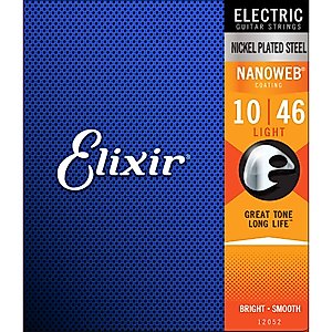 Elixir Nanoweb Electric Guitar Strings | 3 Pack | Light | 10-46