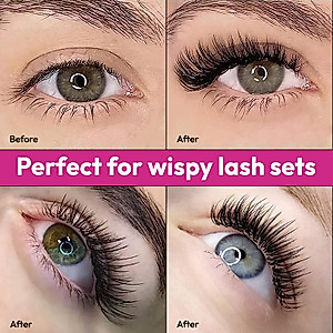 Eyesy Lash 500 Wispy Lash Extensions | 5D 0.07 Size 12mm Curl D | Wispy Natural Lash Look Premade Fans Eyelash Extensions Kim K American Volume Promade Fans Handmade Pre Made Loose Fan Lashes