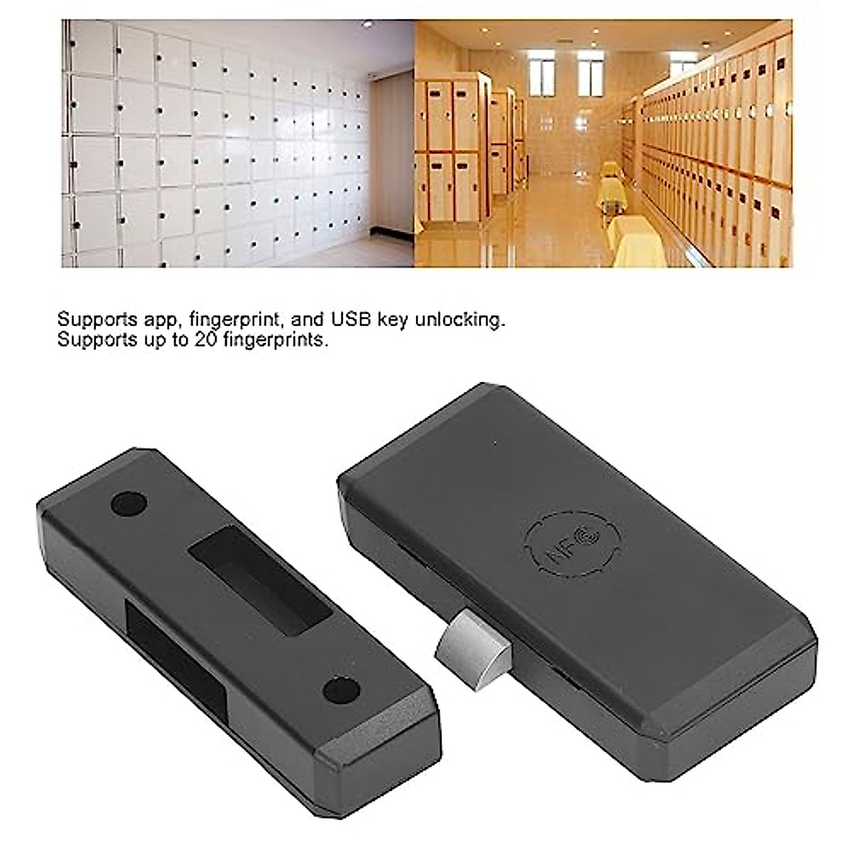 Fingerprint Lock, Keyless Electronic Lock App Unlocking Easy Installation for Drawer