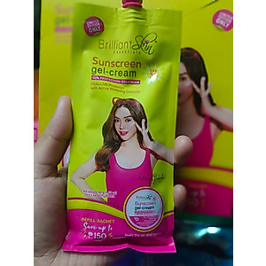 Brilliant Skin Sunscreen Gel-Cream SPF 30 Sachet Size 50 gram (Pack of 2), 3 Piece Set
