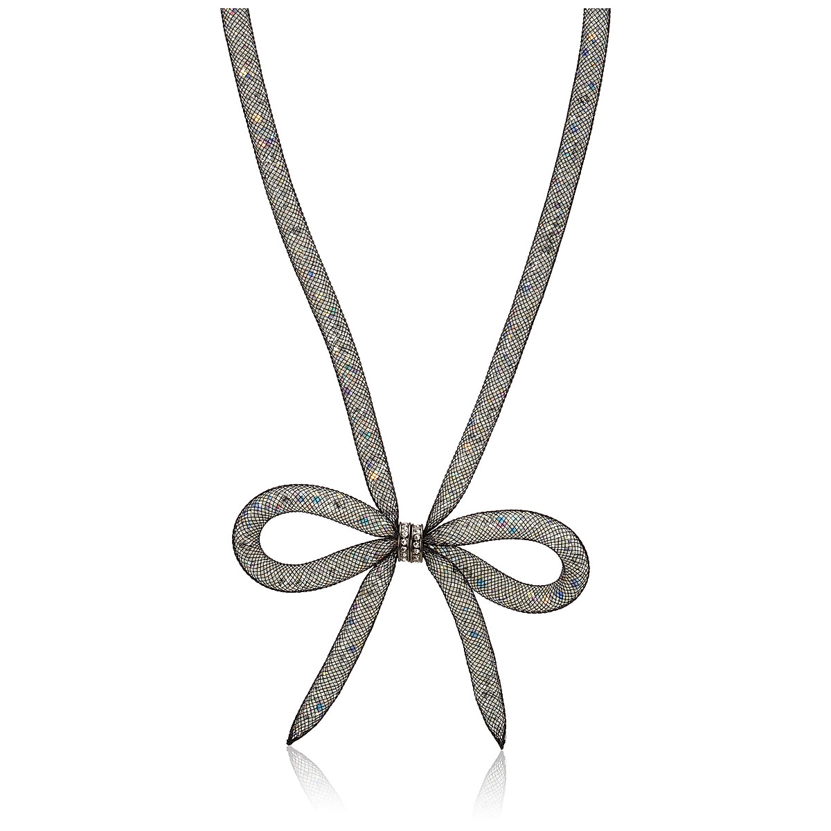 Betsey Johnson Mesh Bow Necklace, 16" + 3" Extender