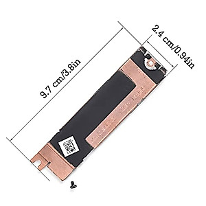 2nd SSD M.2 2280 Heatsink Pad Cover Hard Drive Heat Shield 0130R6 130R6 6N16 06N16 for Dell XPS 15 9500 9510 9520, Dell Precision 5550 5560, Latitude 15 5500 Laptop Thermal Bracket Caddy for 2nd SSD