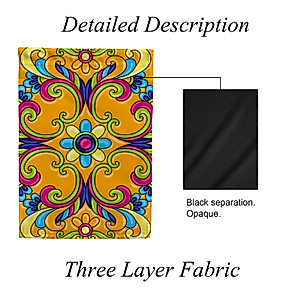 Mexican Talavera Ceramic Tile Holiday Garden Flag Vertical Double Sized Durable Polyester Fabric Non-Fade Outdoor Decoration Flag Banner for Christmas Halloween 12x18in