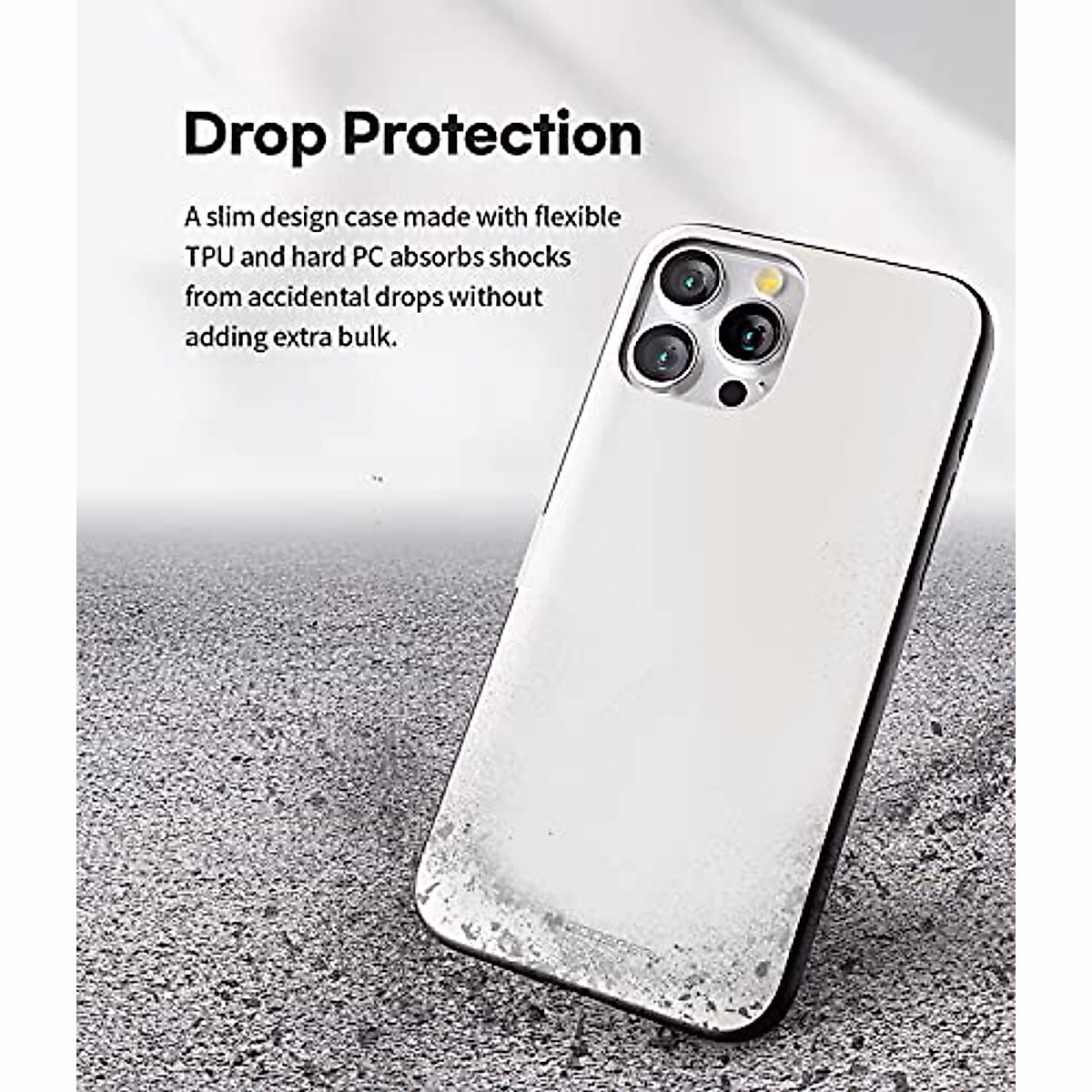 GOOSPERY Magnetic Door Bumper Compatible with iPhone 13 Pro Case, Card Holder Wallet Case, Easy Magnet Auto Closing Protective Dual Layer Sturdy Phone Back Cover - White