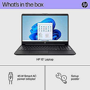 HP 2023 Newest Laptop, 15.6 Inch Display, Intel Pentium Quad-Core Processor, 16GB RAM, 512GB SSD, Intel UHD Graphics, Wi-Fi, Bluetooth, HDMI, Webcam, Windows 11 Home, Black