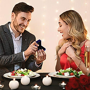 Lamoutor 4Pcs Velvet Necklace Pendant Gift Box Jewelry Gift Box