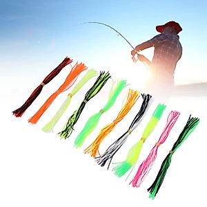 Silicone Jig Skirts, Fishing Skirt for Lures, Fishing Skirt Baits, Fishing Jig Baits Skirts for Trout Fishing, Environmental Friendly Fishing Skirt Personally Constructed Fishing Lures Accessories