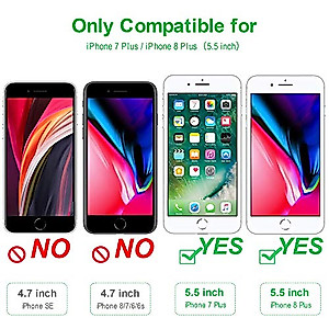 Arae Screen Protector for iPhone 7 Plus / 8 Plus, HD Tempered Glass, Anti Scratch Work with Most Case, 5.5 inch, 3 Pack