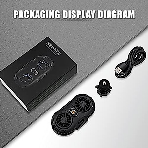 NEVEIKA Phone Cooler, Cellphone Radiator with Dual Semi-Conductor Cooling Chip, Mobile Phones with a Width of 6 to 8 cm for Tiktok Live Streaming, Outdoor Vlog, Mobile Gaming.